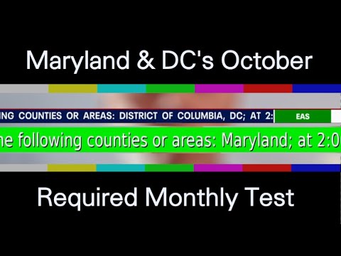 (EAS Archive) DC and Maryland's Required Monthly Test for October 2025 ...