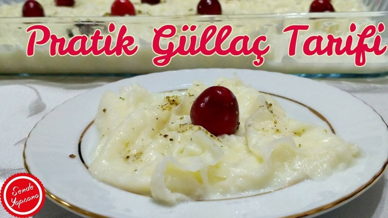 Pratik Güllaç Tarifi-Evde Güllaç Tatlısı Nasıl Yapılır - YouTube