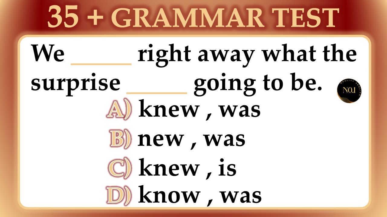 35 + Grammar Quiz | Verb Tenses Quiz | 12 Tenses in English Grammar ...