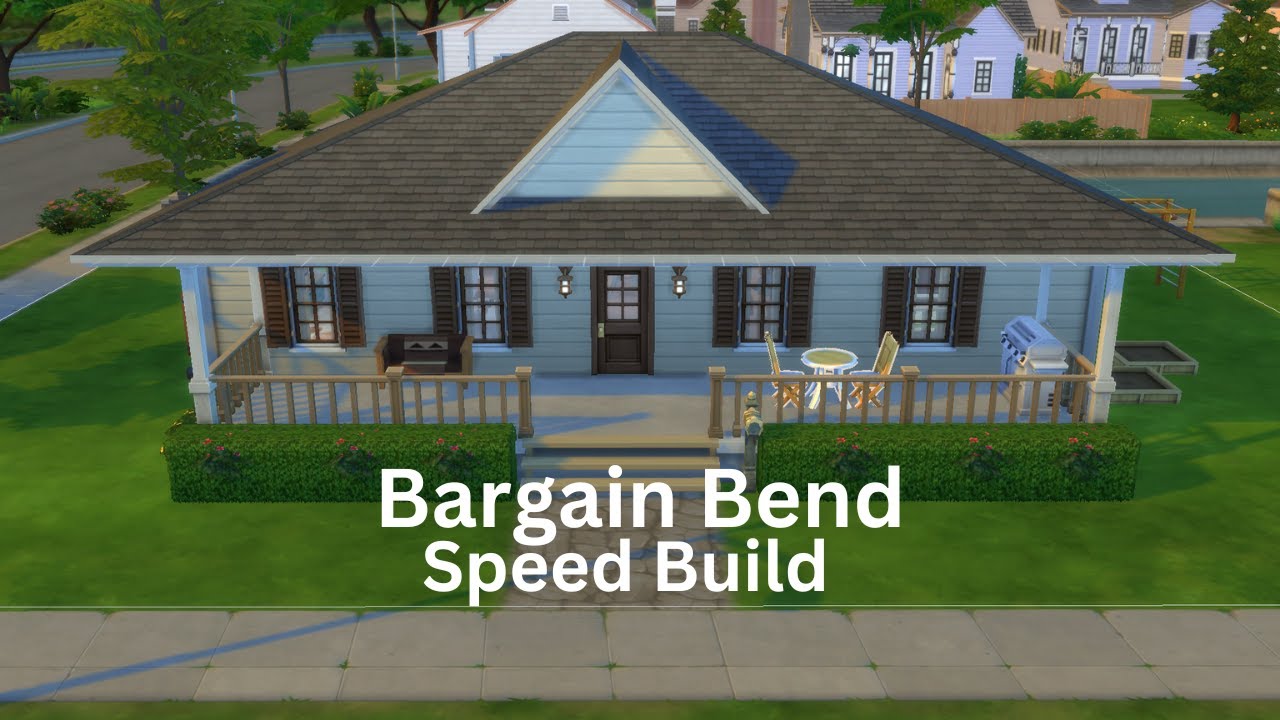 Bargain Bend | Sims 4 Speed Build | Base Game Only Build - YouTube