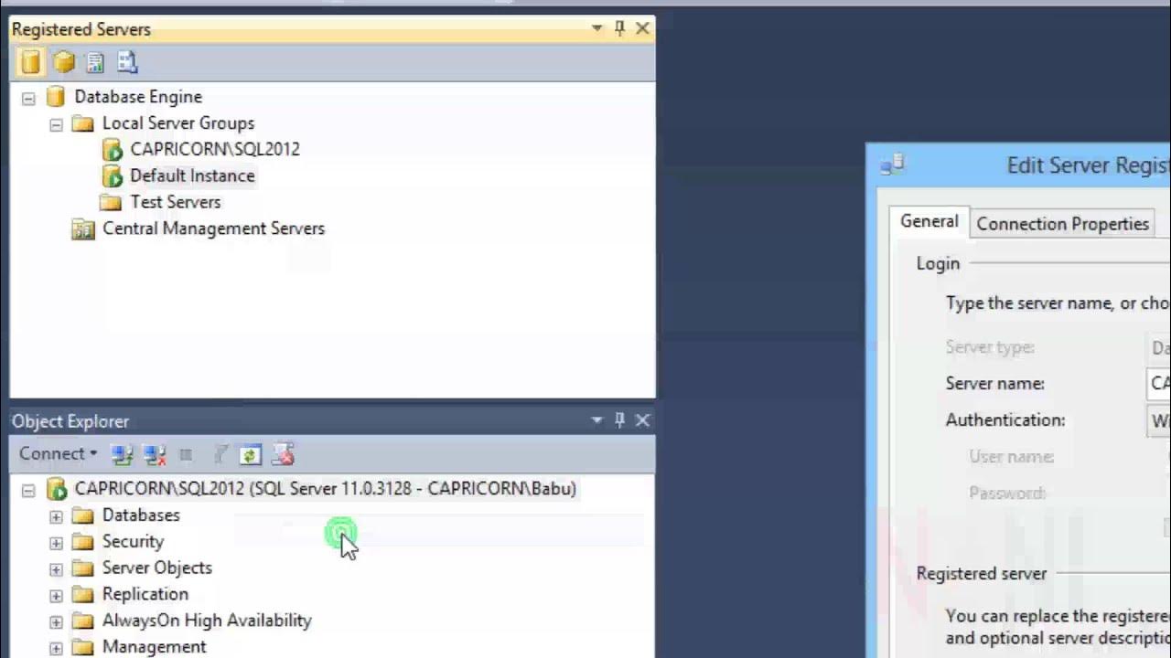 SS2012 - Ch.02:D - Registered Servers and Central Management Servers - YouTube