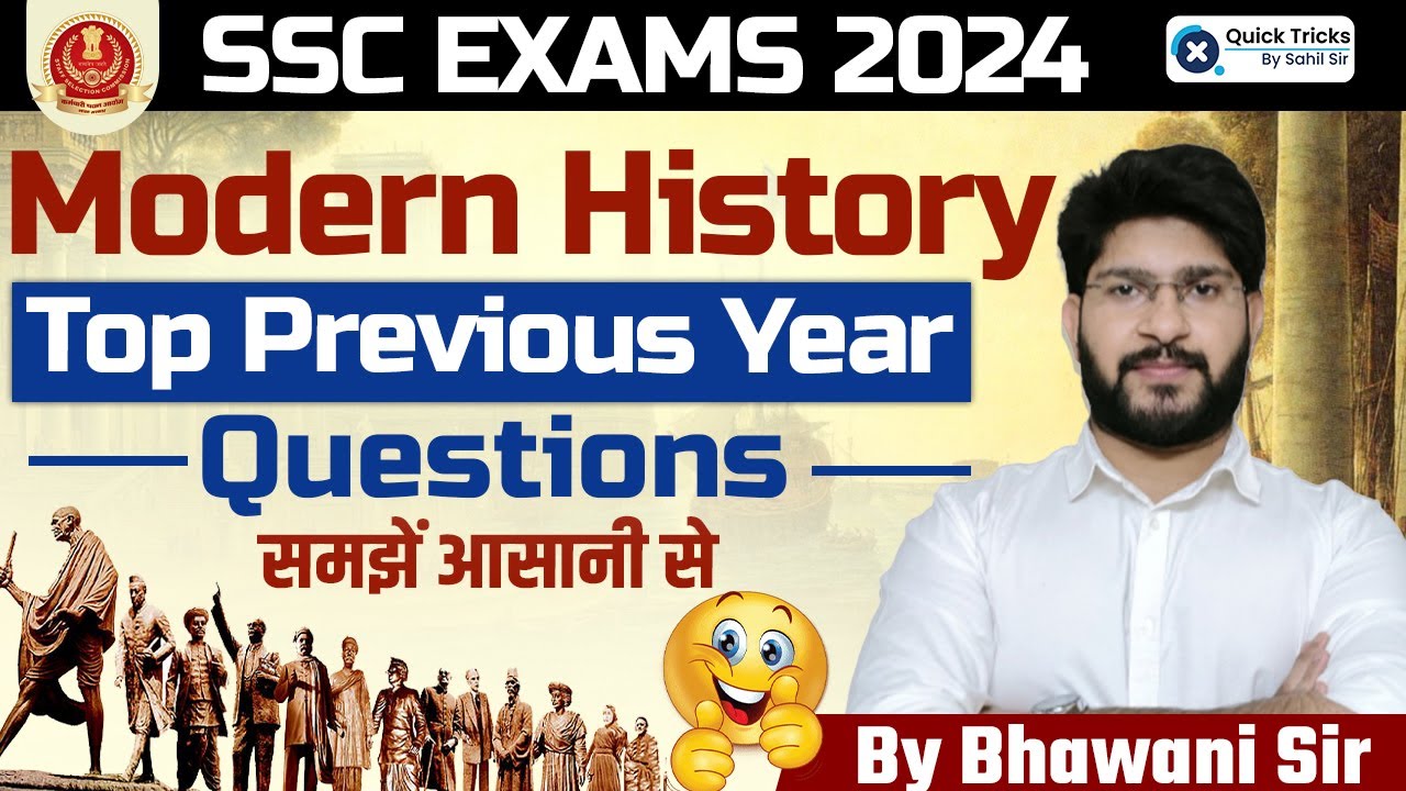 SSC Exams 2024 | Modern HIstory | Previous Year Questions of Modern ...
