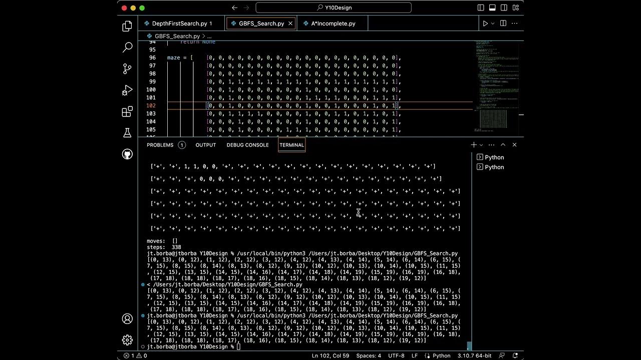 Greedy Best First Search Maze Solver - Python - YouTube