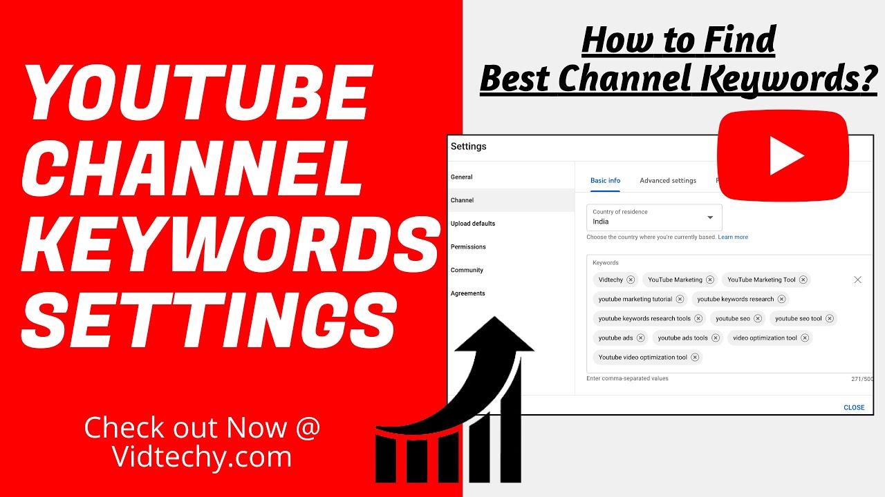 Youtube channel keywords settings - YouTube