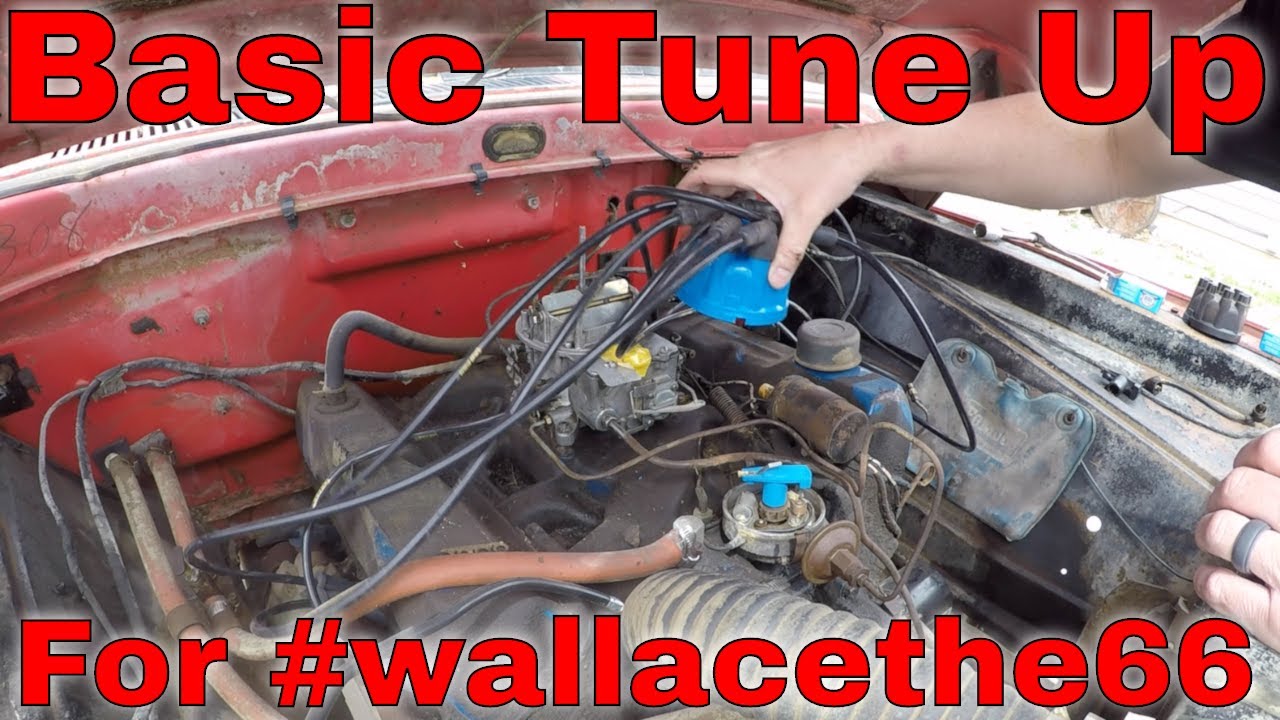 BASIC TUNEUP and new brake master cylinder for 1966 Ford F250 - YouTube