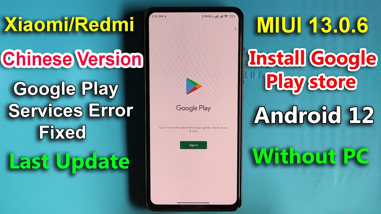 Xiaomi/Redmi MIUI 13.0.6 Google Play Store Install | Redmi Chinese Rom ...