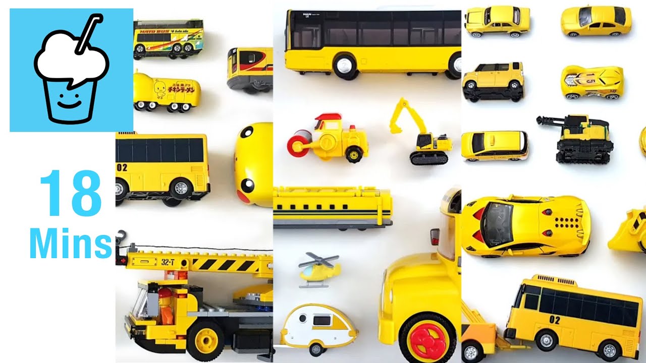 Yellow Vehicles Collections Lego Tomica Siku Bullet Train Bulldozer ...
