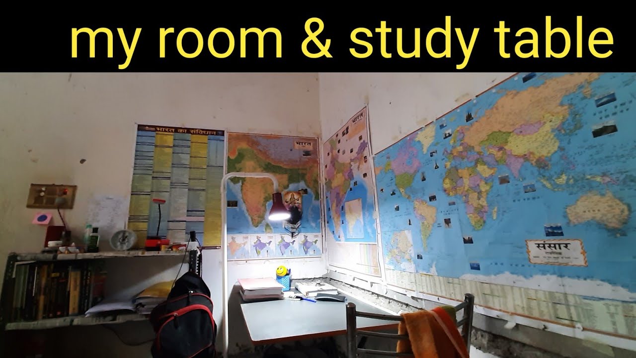 my study room |self study upsc aspirant room&study table - YouTube