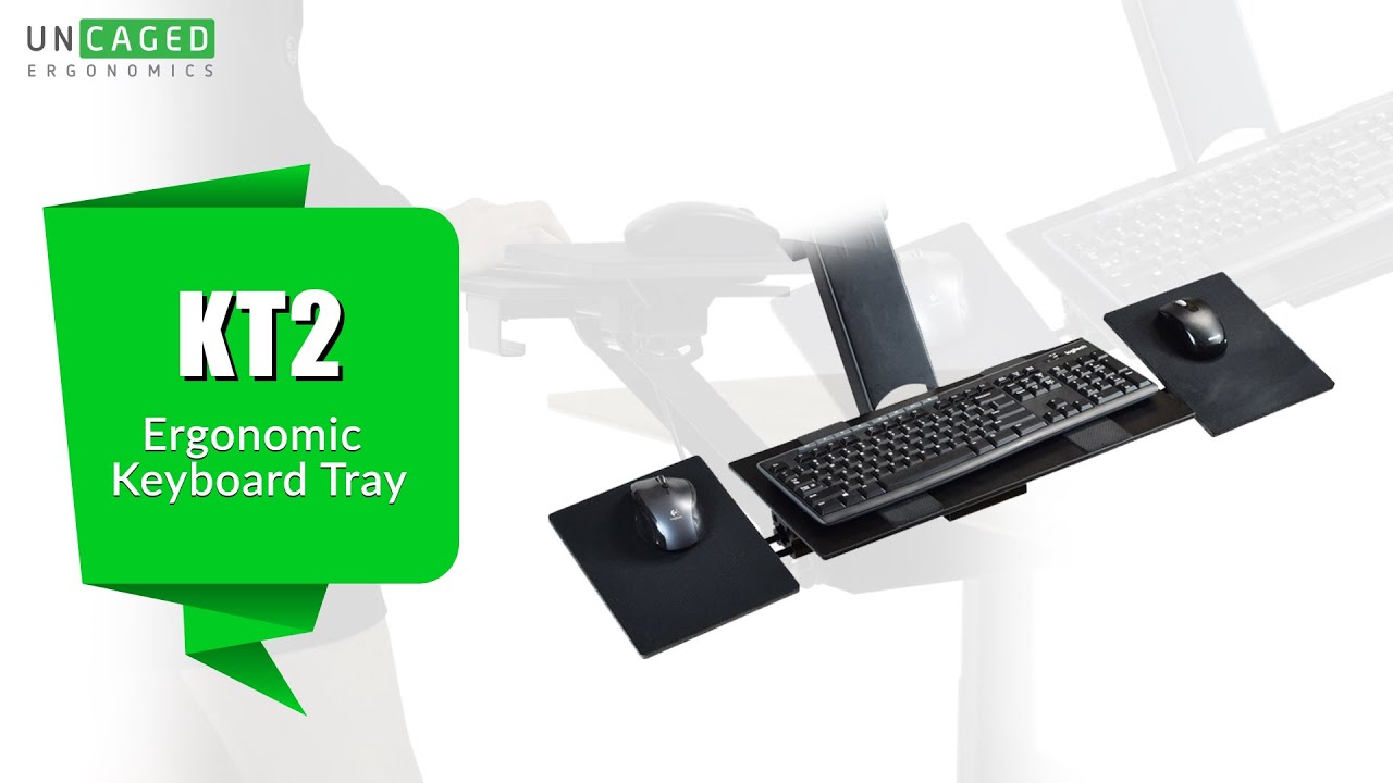 KT2 Overview: eronomic sit stand under desk computer keyboard tray with ...