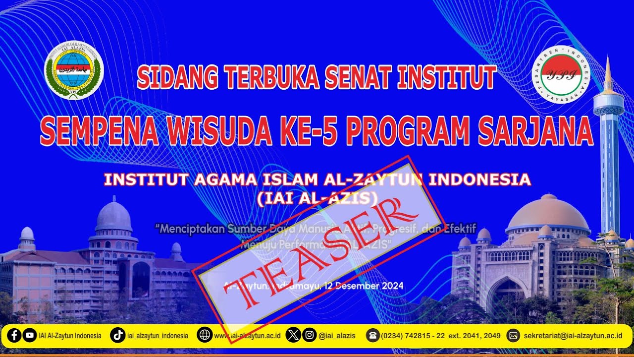 Wisuda Ke-5 IAI AL-AZIS | TEASER - YouTube