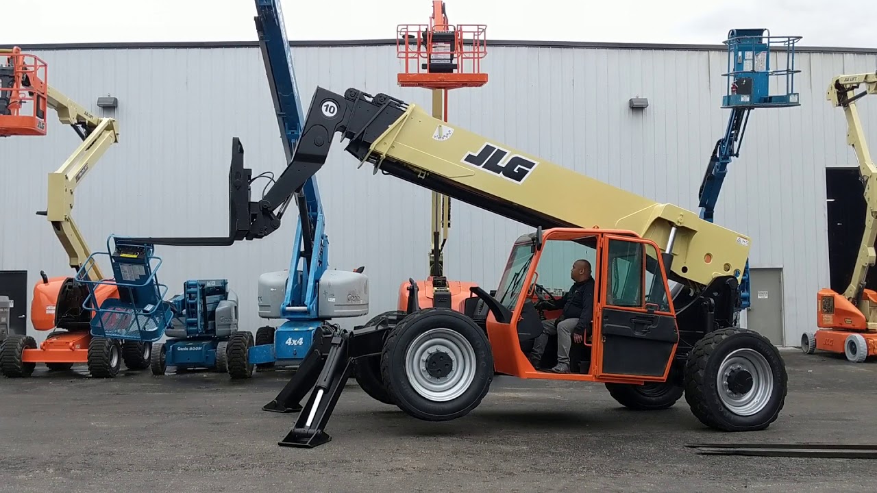 2011 JLG G10-55A 10,000lb Pneumatic Diesel Telehandler STK 6786 - YouTube
