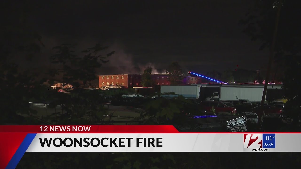 Crews in Woonsocket respond to building fire - YouTube