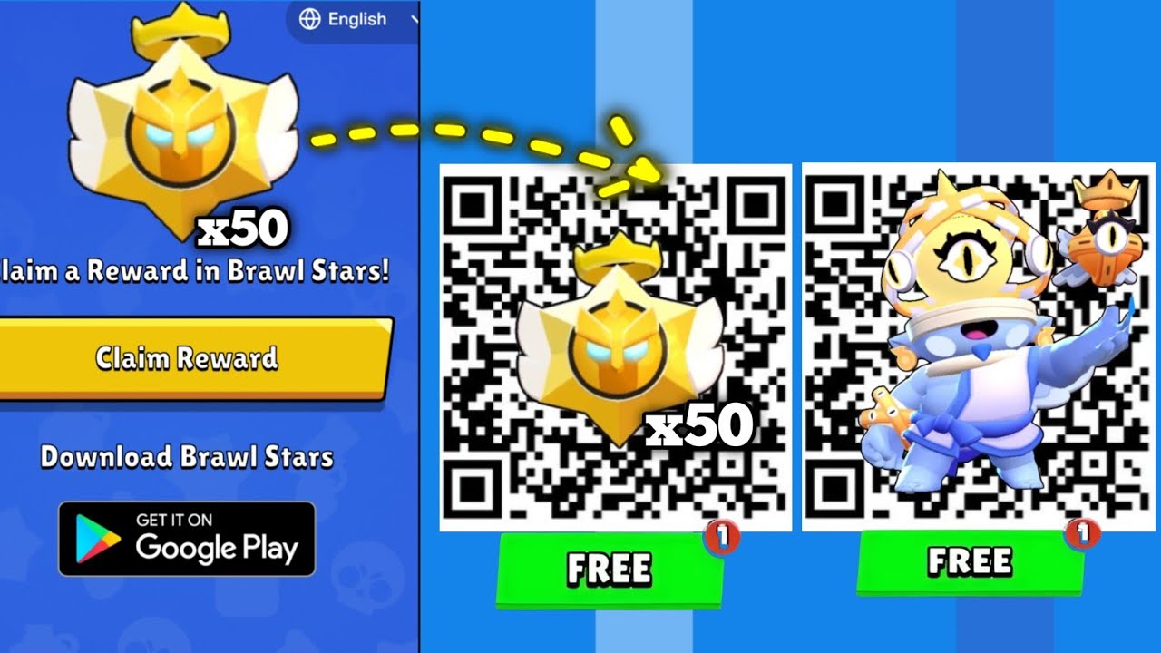 FREE GIFT🎁 x50 ANGEL VS DEMON STAR DROP & GEN SKIN QR CODE 🤩 BRAWL ...