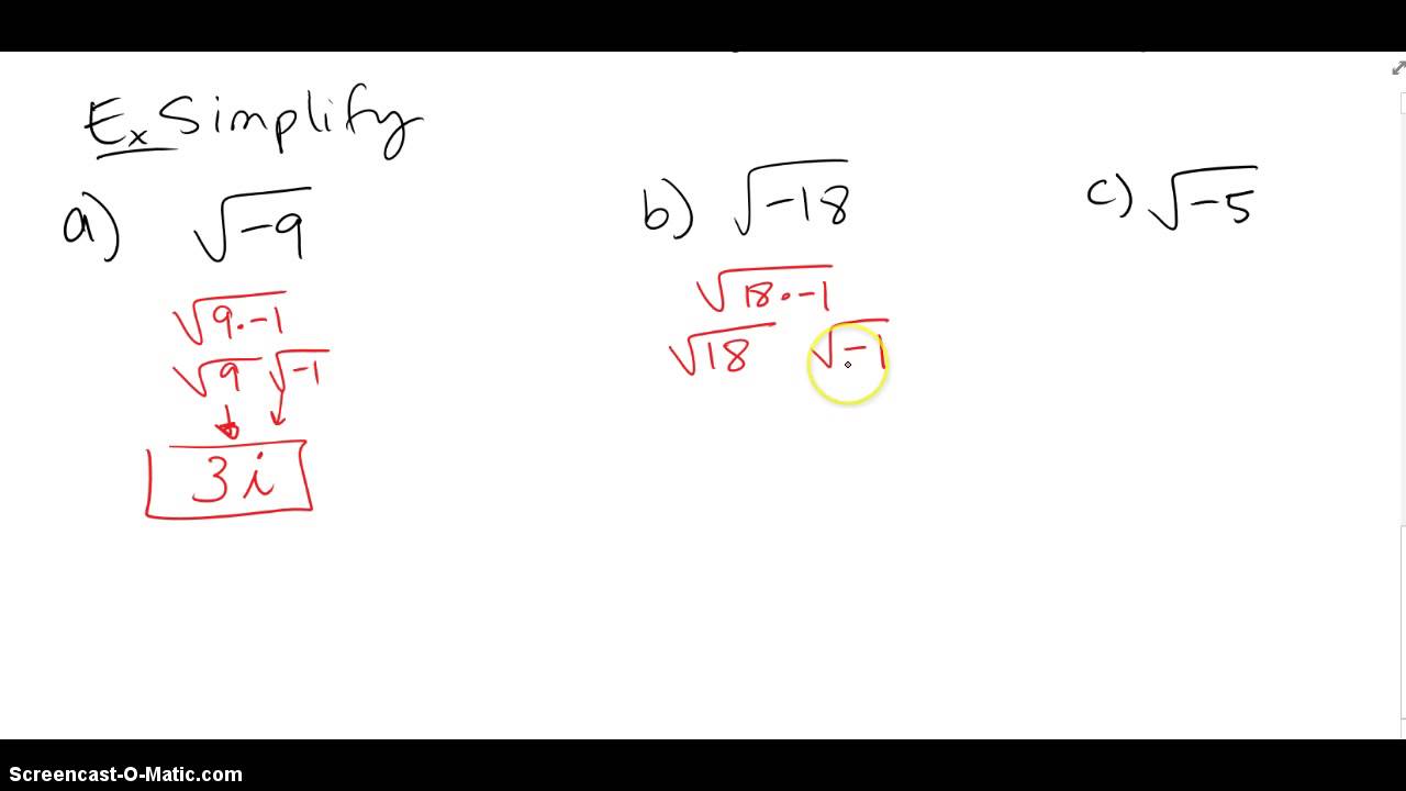 7.7 Complex Numbers - YouTube