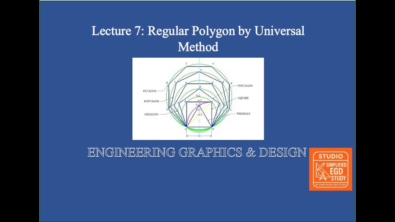 Lecture 7 | Regular Polygon by Universal Method | Intro to EGD #EGD # ...