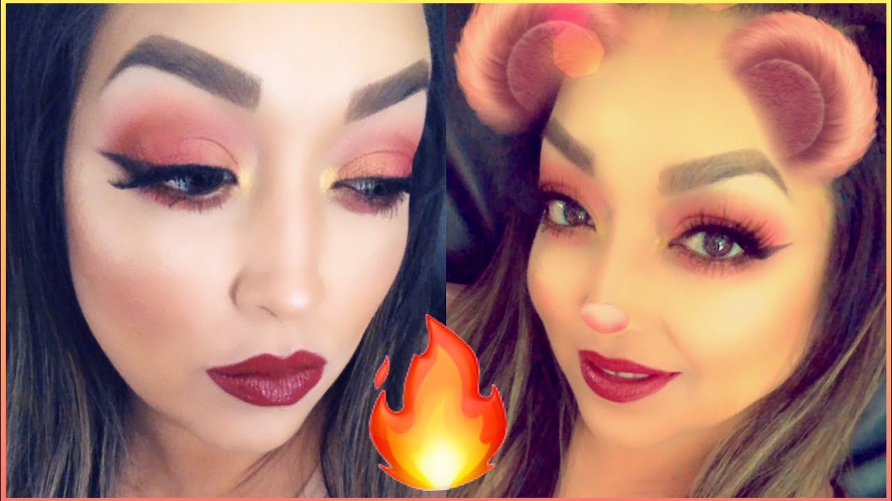RED HOT MAKEUP LOOK | FIREY RED LIPS & EYES | HOT FIRE MAKEUP TUTORIAL | COLORFUL MAKEUP - YouTube