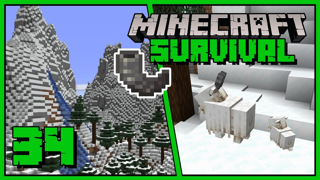 Minecraft 1.20 - koza, ośnieżony szczyt i kozi róg | Survival i ...