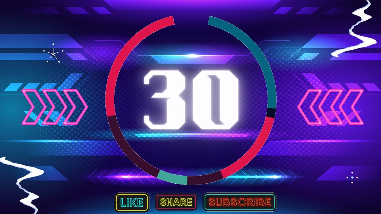30 sec Countdown with Music | Free to use no Cpr - YouTube