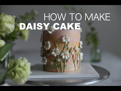 How to Make Daisy Flower Cake by Swiss Meringue Buttercream/ EEDOCAKE/ 데이지 케이크/ 스위스 머랭 버터크림