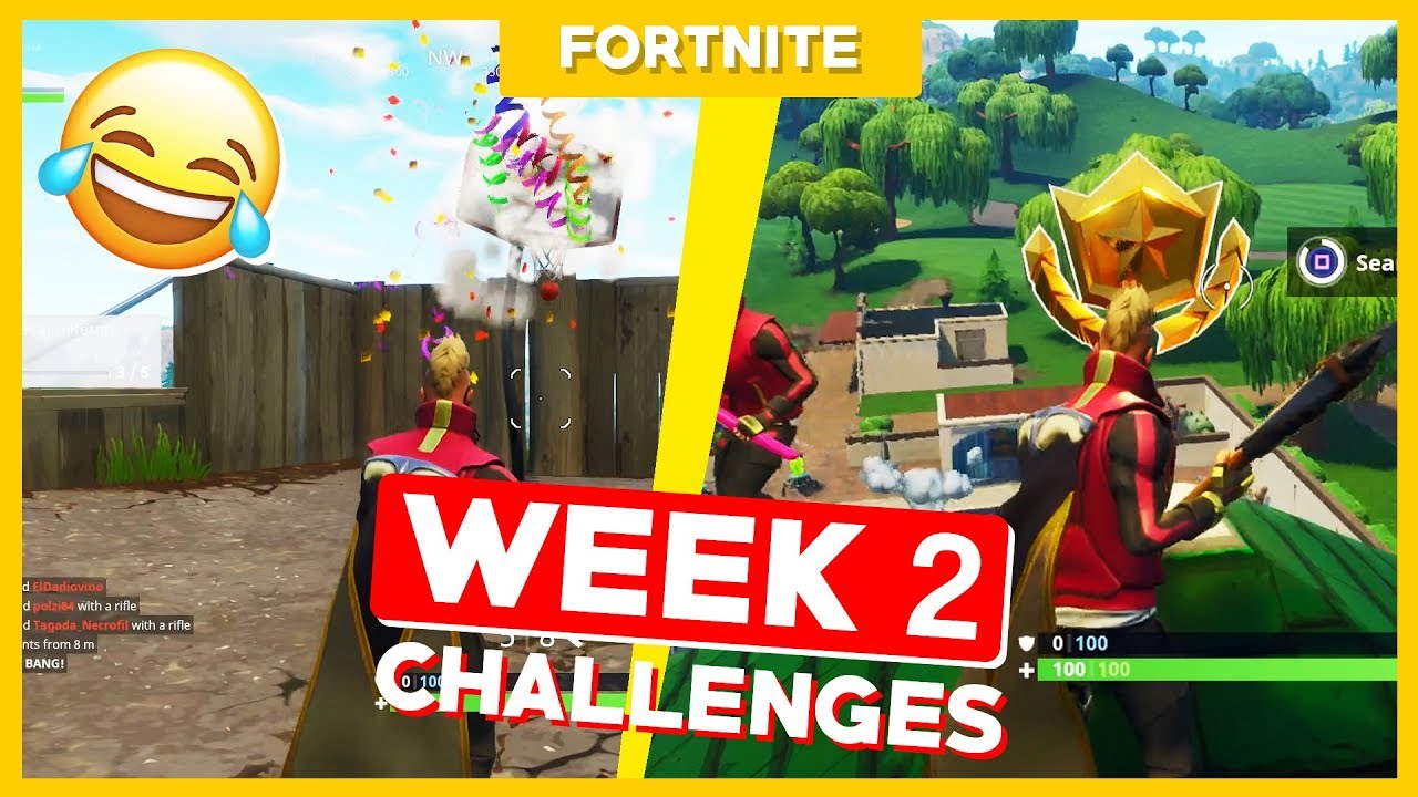 ALLE WEEK 2 CHALLENGES + GRATIS TIER! - Fortnite - YouTube