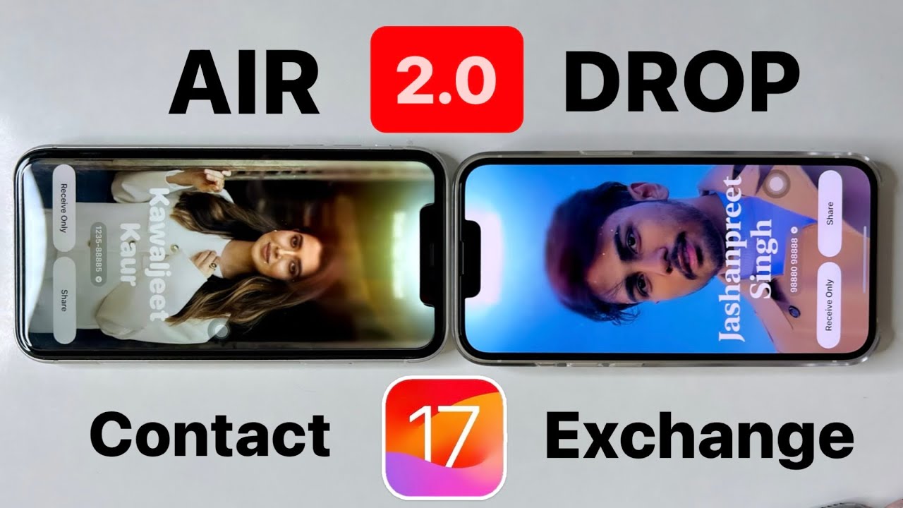How to Use Contact Exchange on iOS 17 - iOS 17 Airdrop 2.0 New - YouTube
