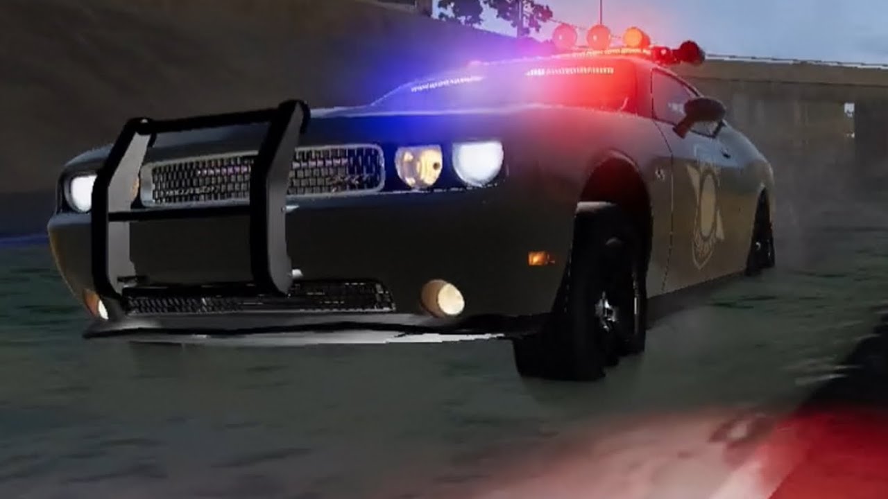 BeamNG.drive gameplay: Dodge Challenger SRT8 392 Michigan State Police ...