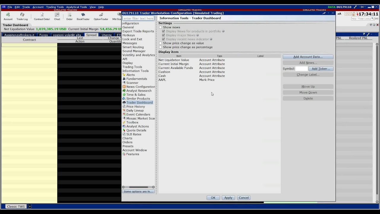 Trader Dashboard ( Interactive Brokers ITA) - YouTube