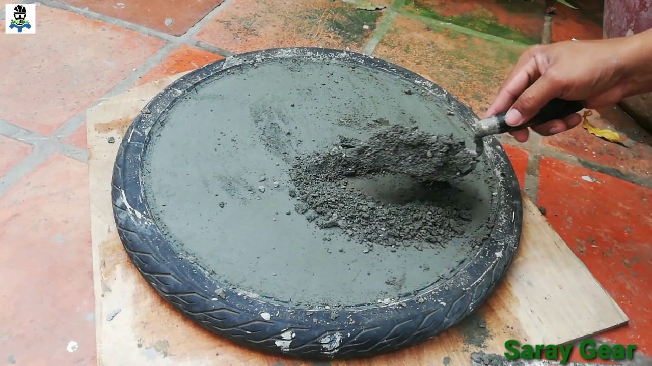 Amazing Technique Making Coffee Tables From Tires And Cement - YouTube
