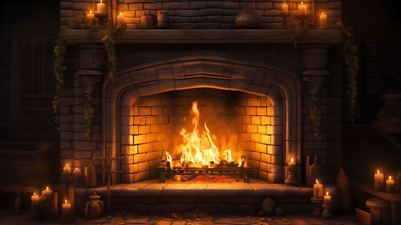 🔥 Cozy Fireplace Retreat with Gentle Flames, Burning Logs, and a Soft ...