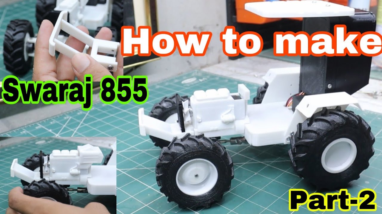 How to make swaraj 855 4×4 Mini Tractor Model Remote Control Homemade ...