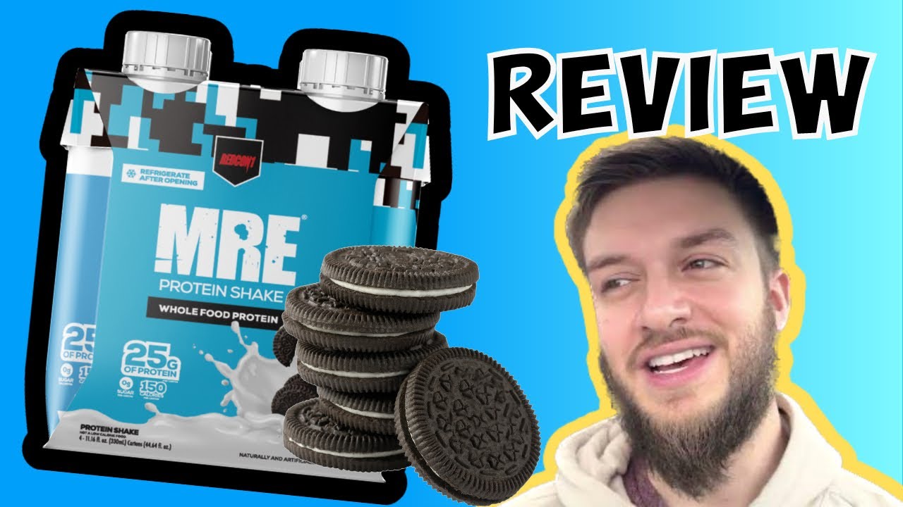 Redcon1 MRE Protein Shake Cookies & Cream review - YouTube