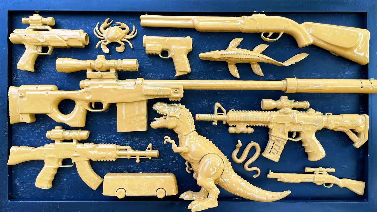 Membersihkan Sniper Rifle, AK47, Shotgun, Assault Rifle, T-Rex, Glock ...