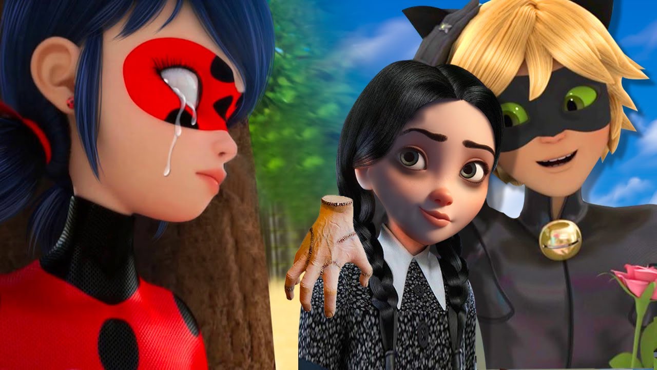 Miraculous Ladybug Vs Wednesday Addams Cat noir is in trouble - Paper ...