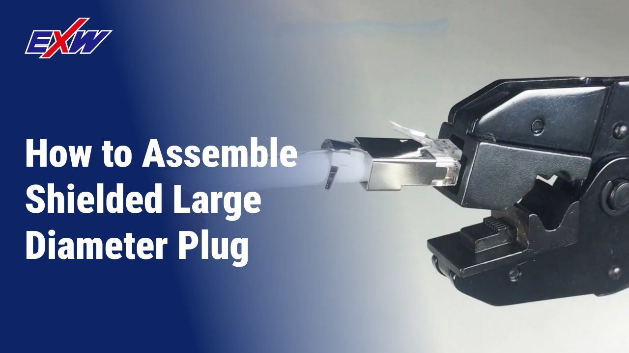 How to assembly RJ45 Cat.6A Shielded Large Diameter Plug? - YouTube