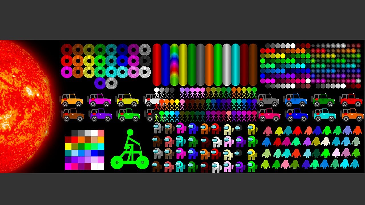 Escape The Sun (Worm, Rings, Among Us, Stickman, Cars) Marble Survival ...