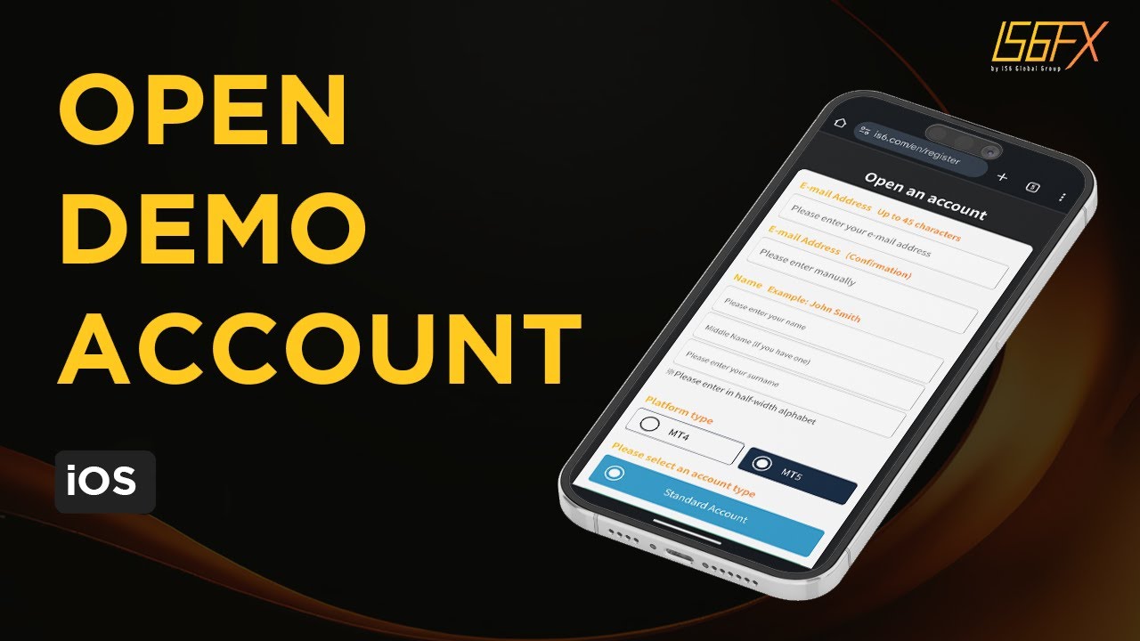 How to Open a Demo account on iOS Device - YouTube