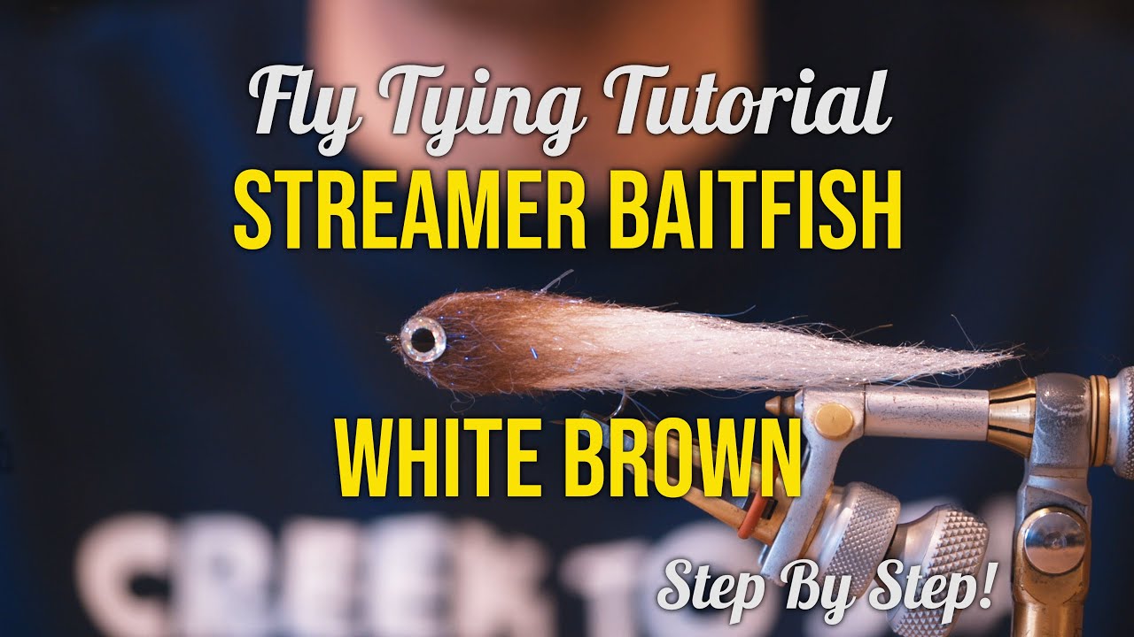 Streamer Baitfish White Brown - Fly Tying Tutorial Step By Step - YouTube