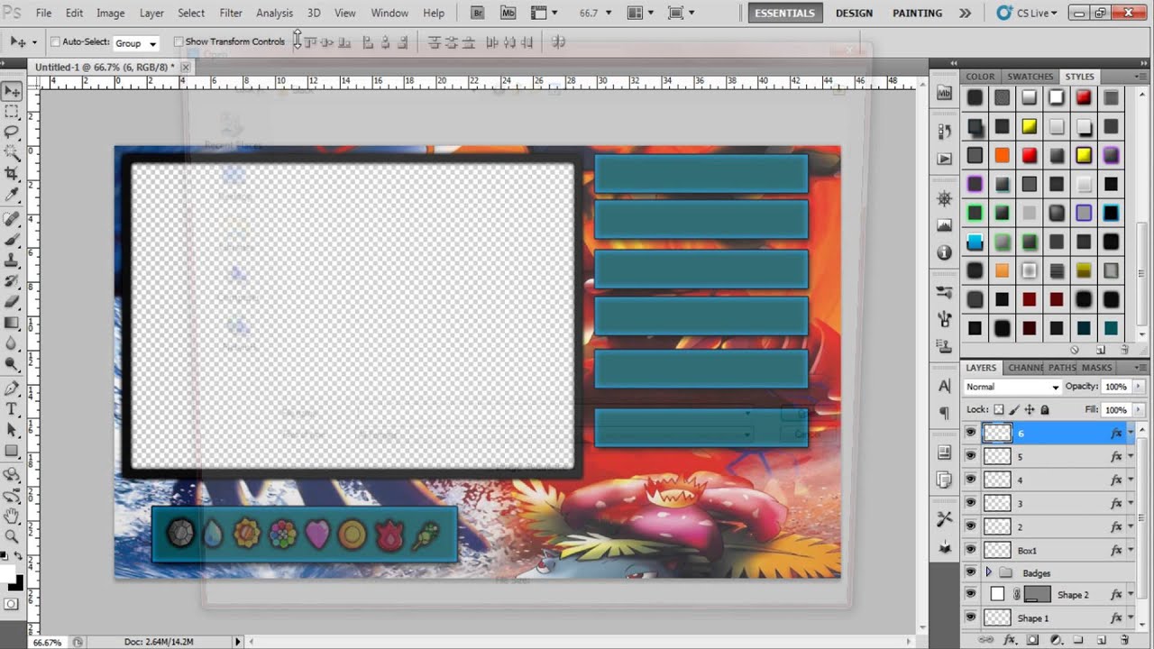 How To Make Pokemon Layouts/Sidebars On Photoshop | Tutorial - YouTube