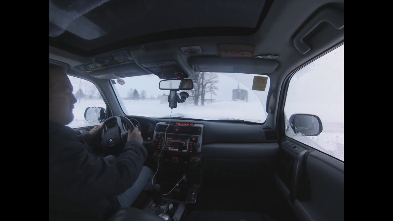 Snowy drive to work 1.19.19 - YouTube