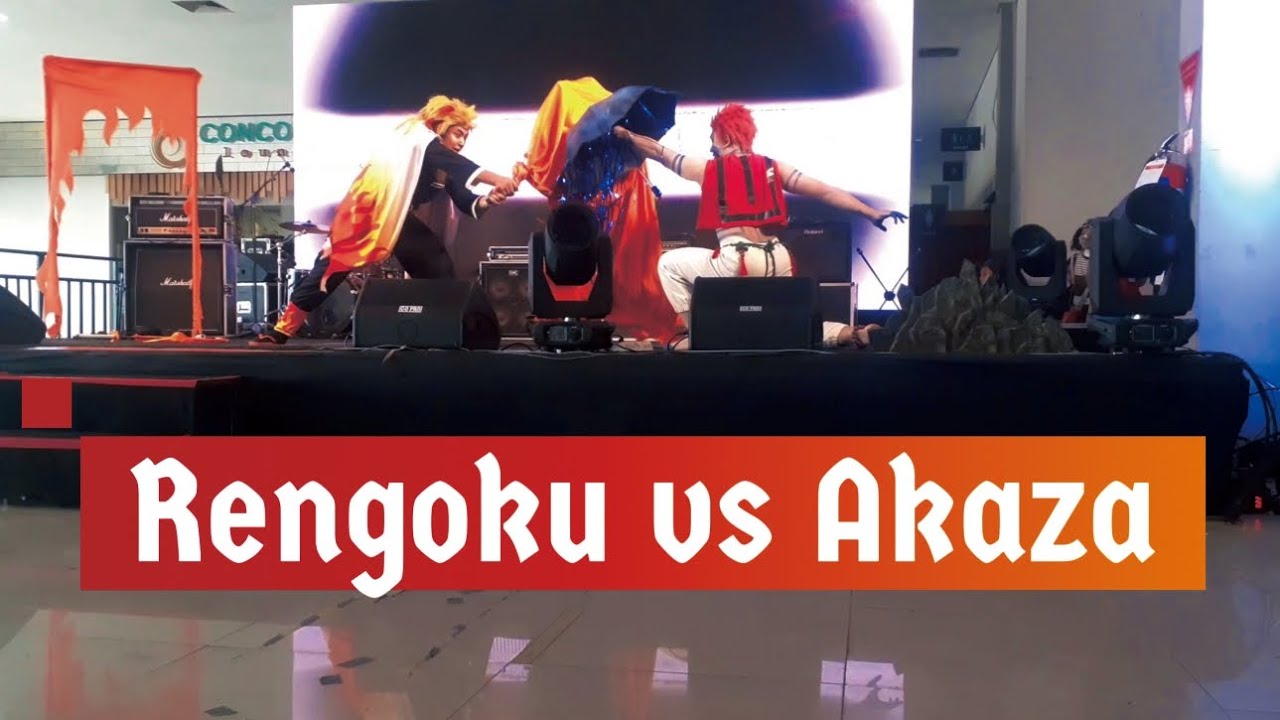 Rengoku x Akaza full fight - Cosplay Competition - YouTube