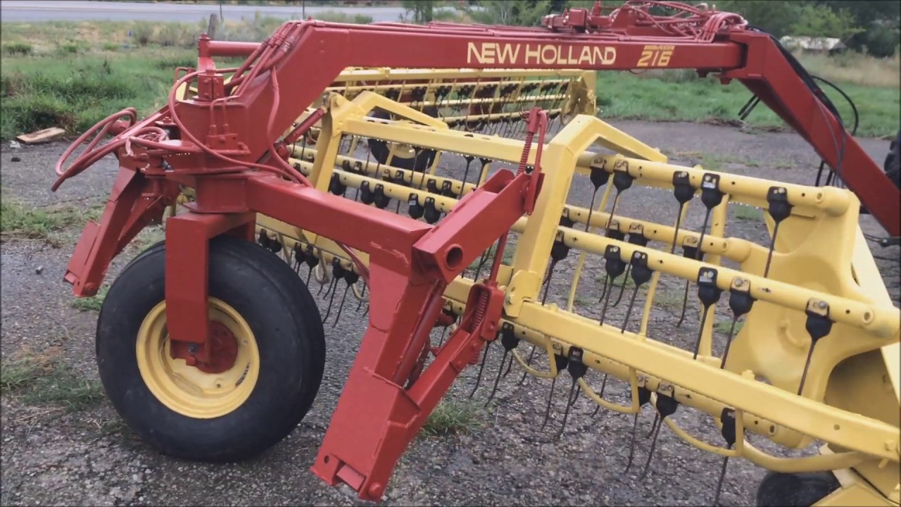New Holland 216 Rake - YouTube
