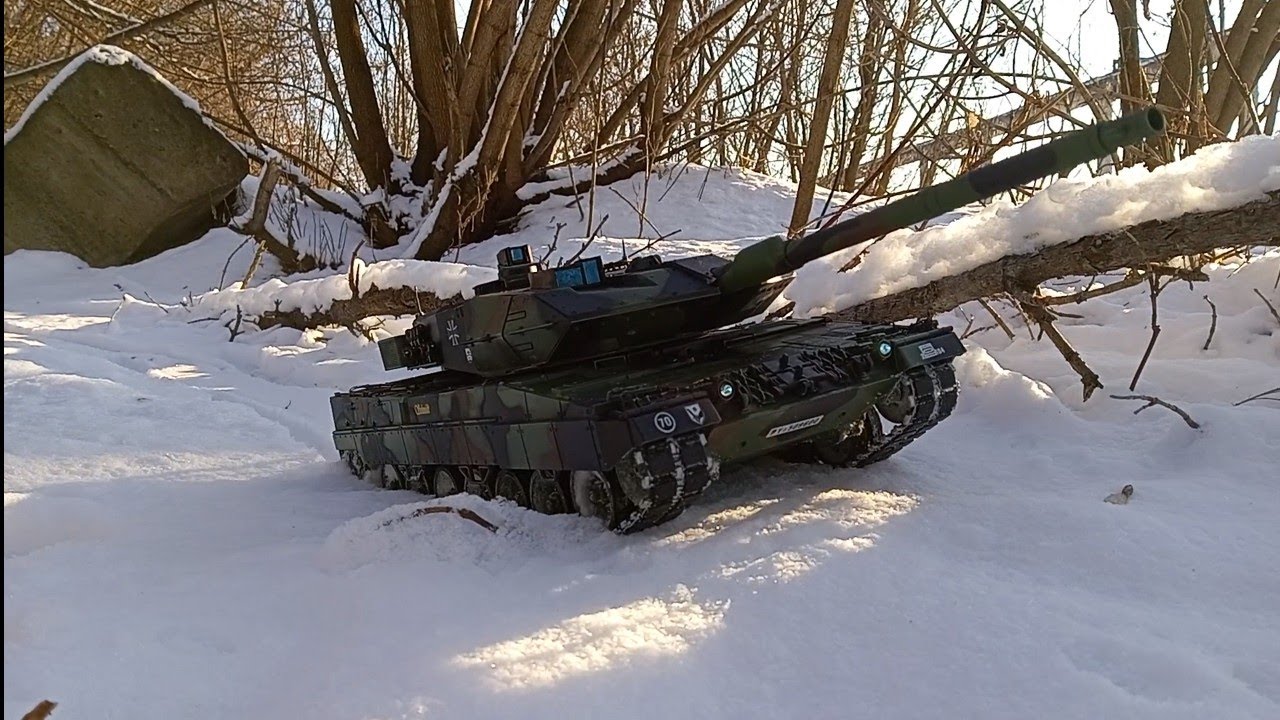 Leopard 2a6.снежный тест -20. - YouTube