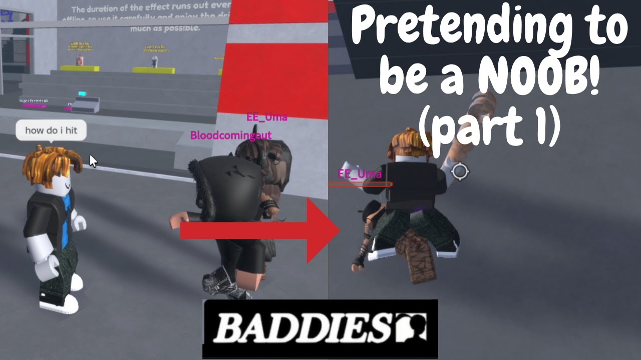 PRETENDING to be a NOOB and then MOPPING people in Roblox Baddies (PART ...