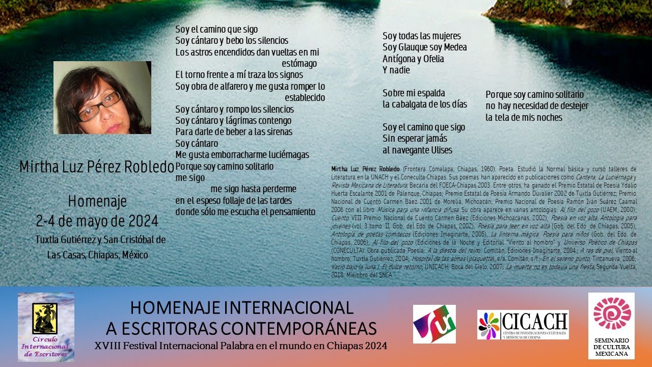 Homenaje a Mirtha Luz Pérez Robledo en el XVIII Festival Int. Palabra ...