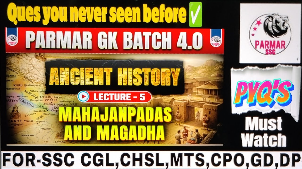 SSC GK HISTORY- MAHAJANPADAS PARMAR SSC GK BATCH 4.0 - YouTube
