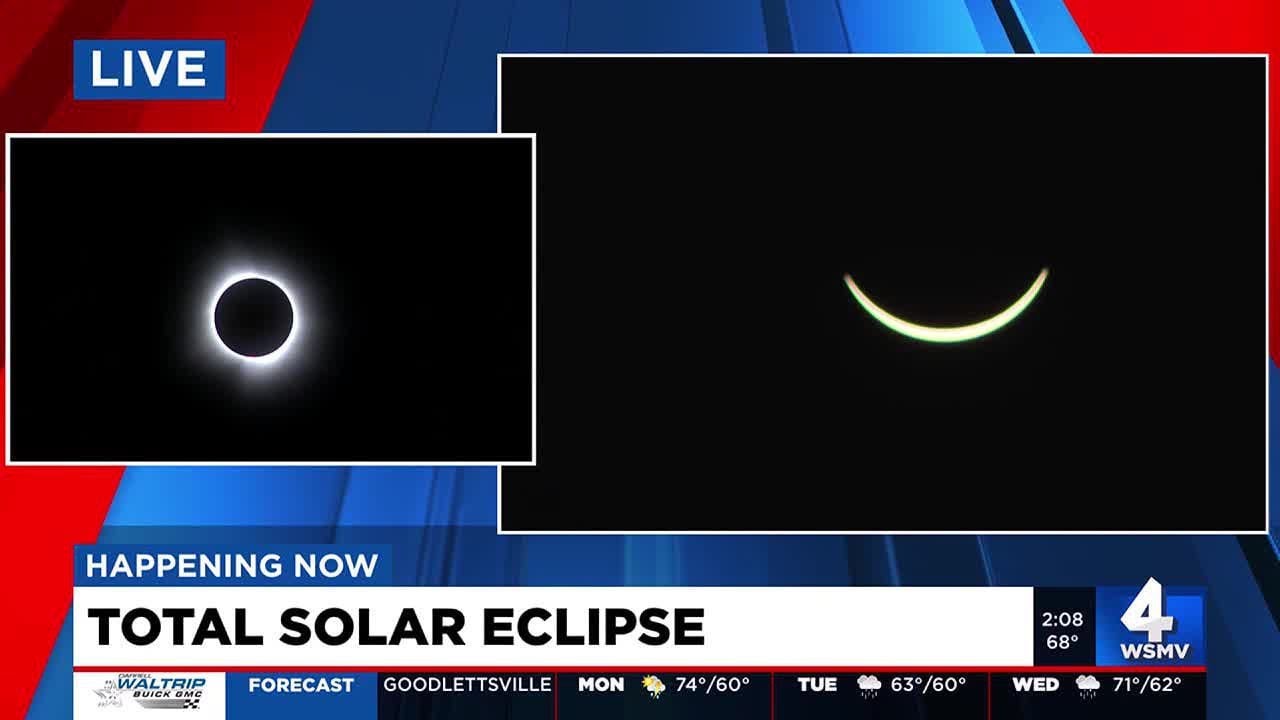 Total Solar Eclipse captured by WSMV4 - YouTube