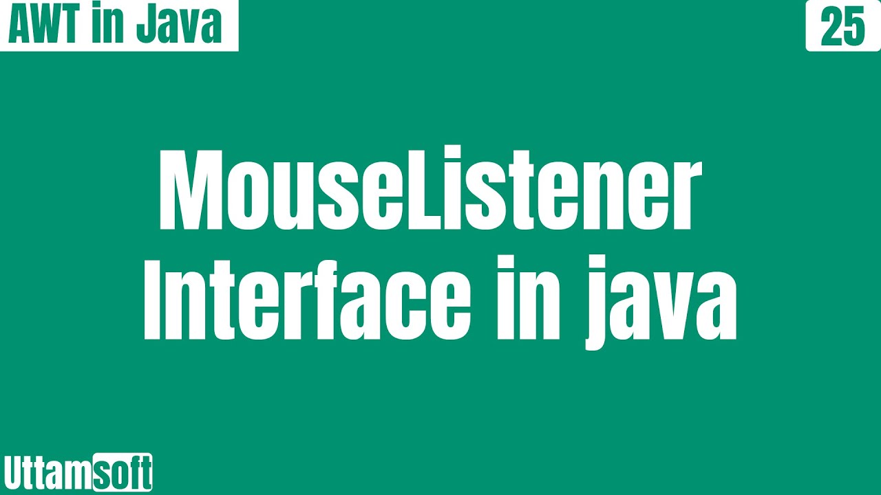 Mouselistener Interface In Java Methods Of Example Java Awt 3146