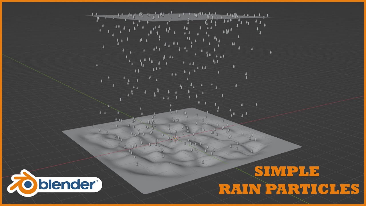 Creating a rain effect in blender with dynamic paint #blender3d - YouTube