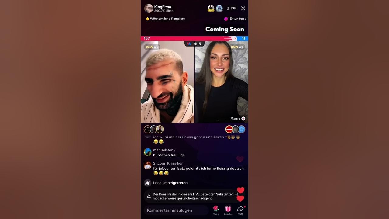 Engelgesicht TikTok live match 🤩🤣 - YouTube