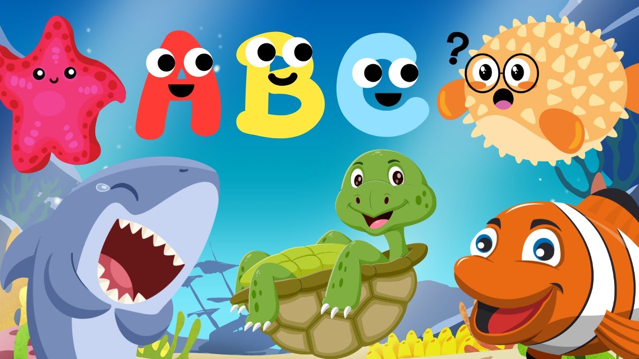 Sea Animals Alphabet Song | Learn ABCs with Nursery Rhymes & Kids song ...